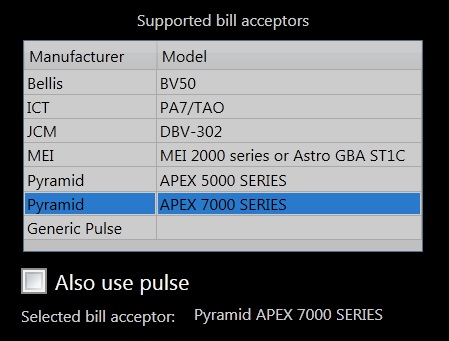 Apex Game Configurations – Pyramid Technologies Support